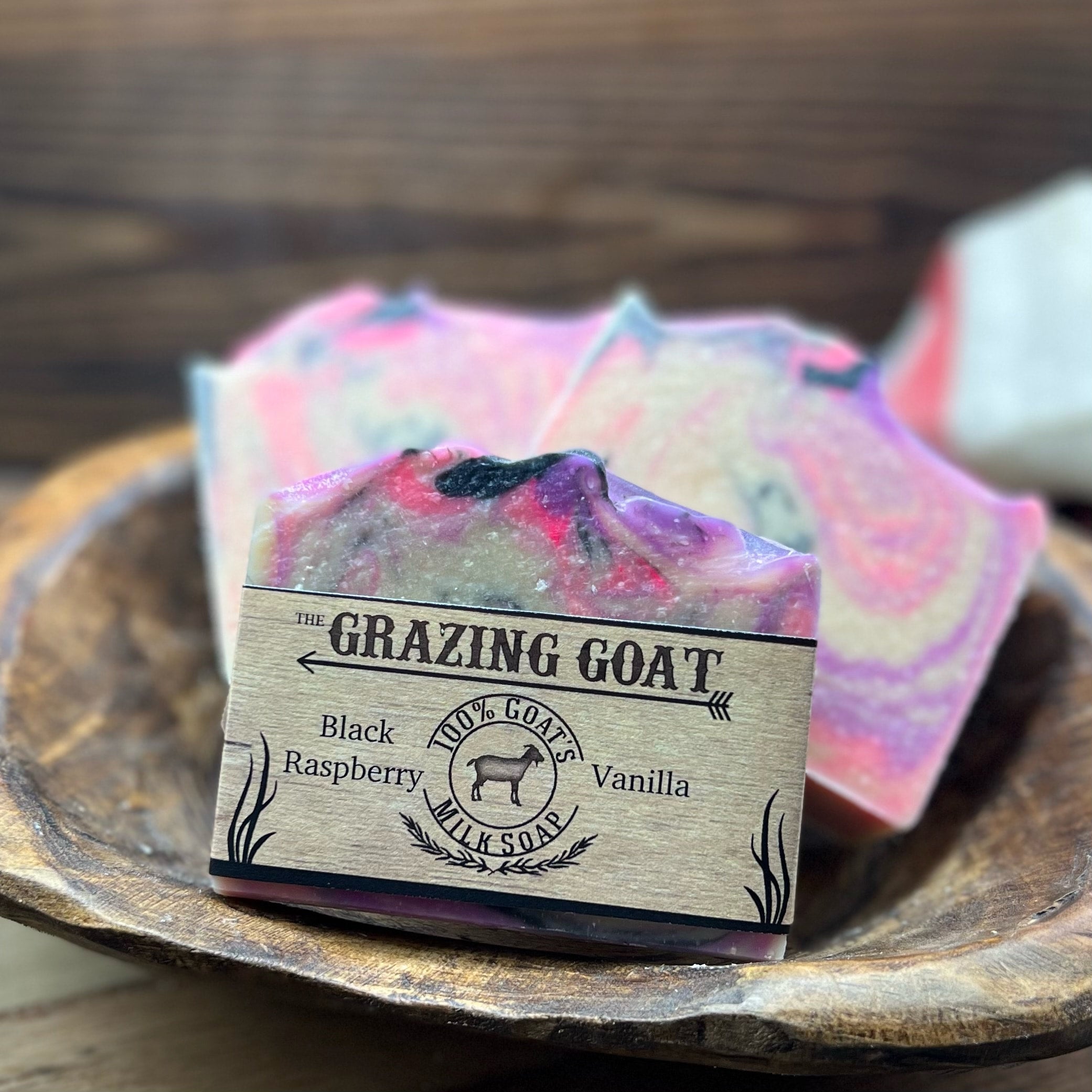 Black Raspberry Vanilla Goat Milk Soap | Grazing Goat Soaps Black Raspberry Vanilla Goat Milk Soap | Grazing Goat Soaps